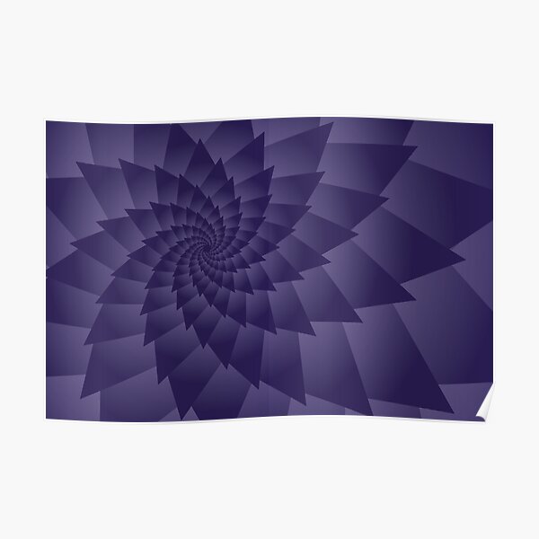 "Pretty Spiral of Stars in Purple Abstract Flower" Poster for Sale by ...