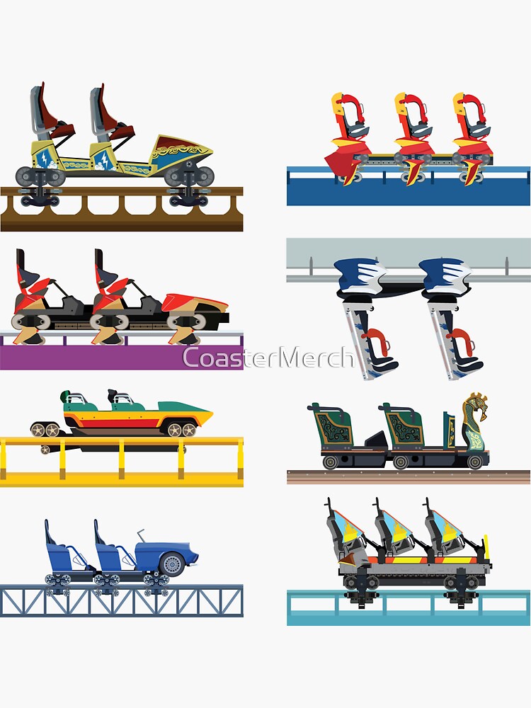 "Busch Gardens Williamsburg Coaster Car Design" Sticker for Sale by ...