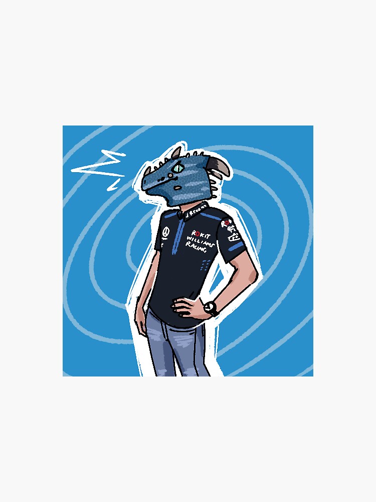 "George Russell??? - Sticker" Sticker by windenbeak | Redbubble