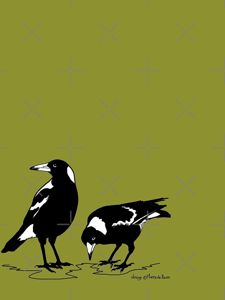 "AUSTRALIAN MAGPIES - BORDER DESIGN" Sleeveless Top for Sale by ...