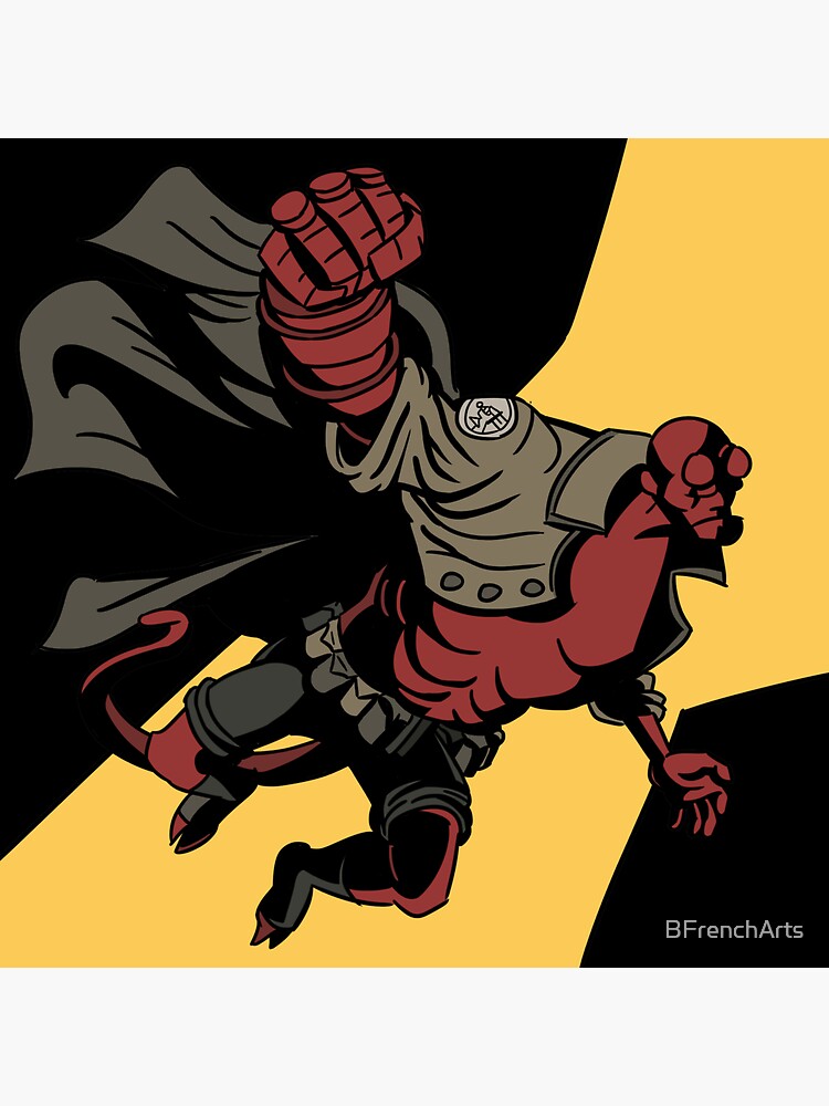 "Hellboy" Sticker for Sale by BFrenchArts | Redbubble