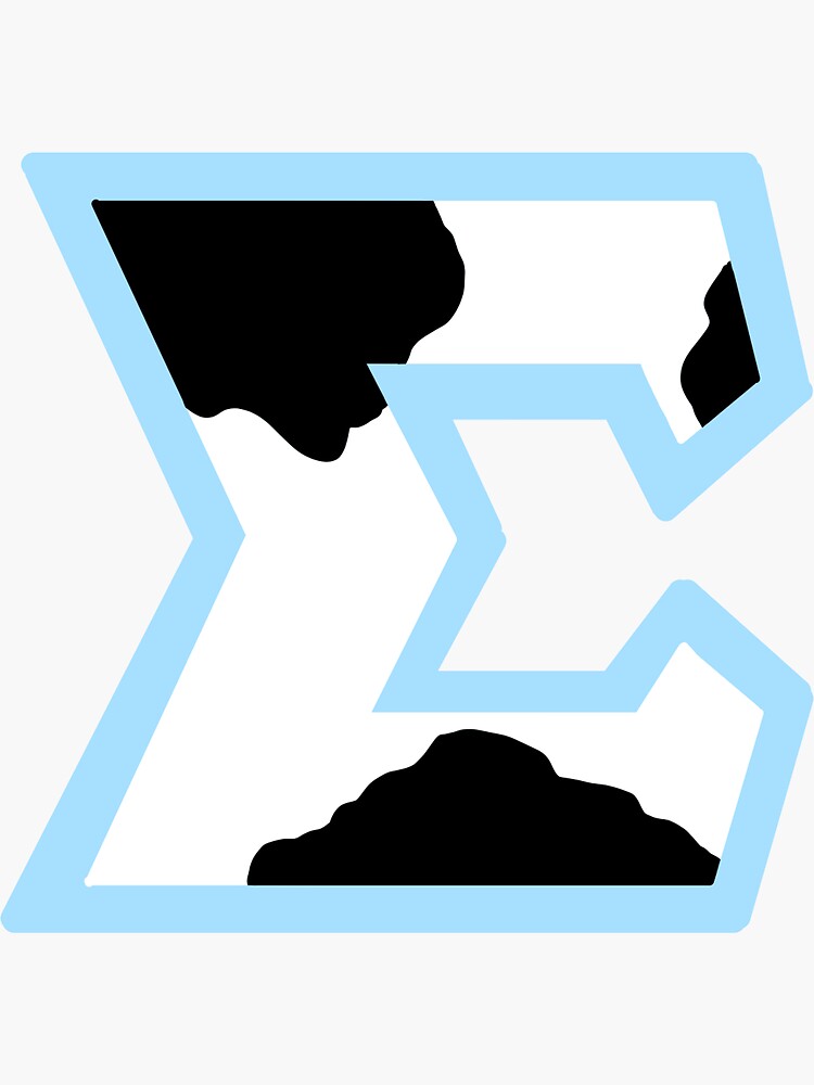 "Cow Print Greek Sigma" Sticker for Sale by Hurri-k | Redbubble