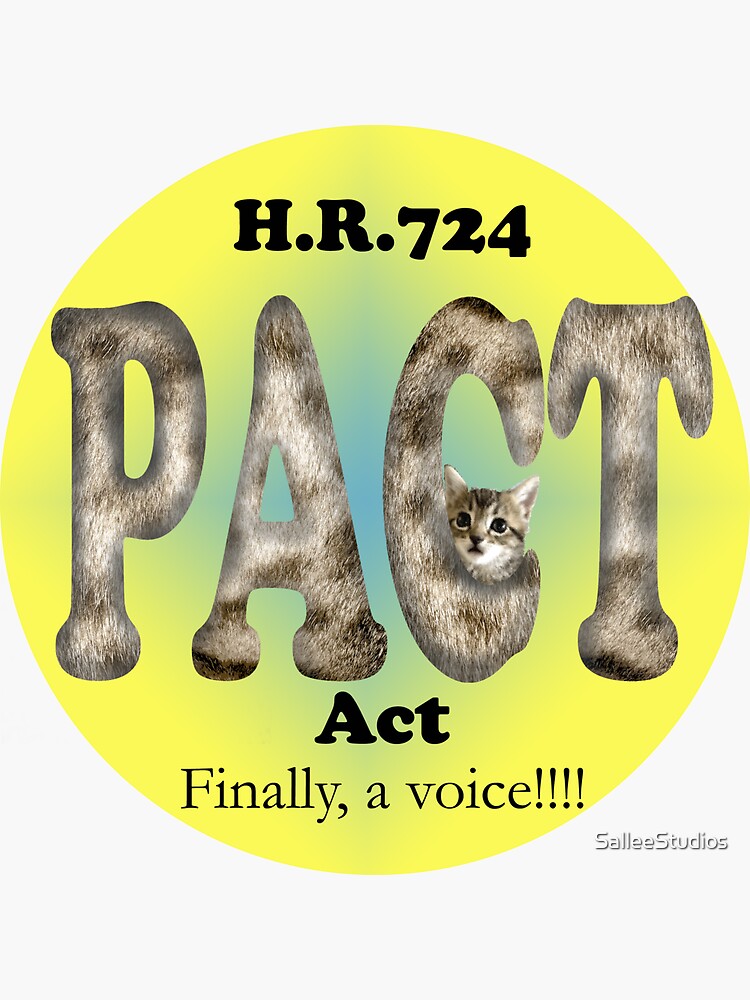 "PACT ACT ANIMAL ABUSE LAW" Sticker for Sale by SalleeStudios | Redbubble