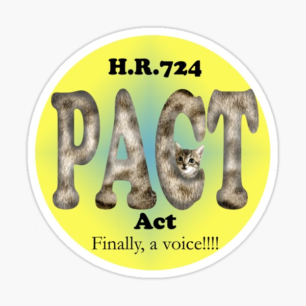 "PACT ACT ANIMAL ABUSE LAW" Sticker for Sale by SalleeStudios | Redbubble