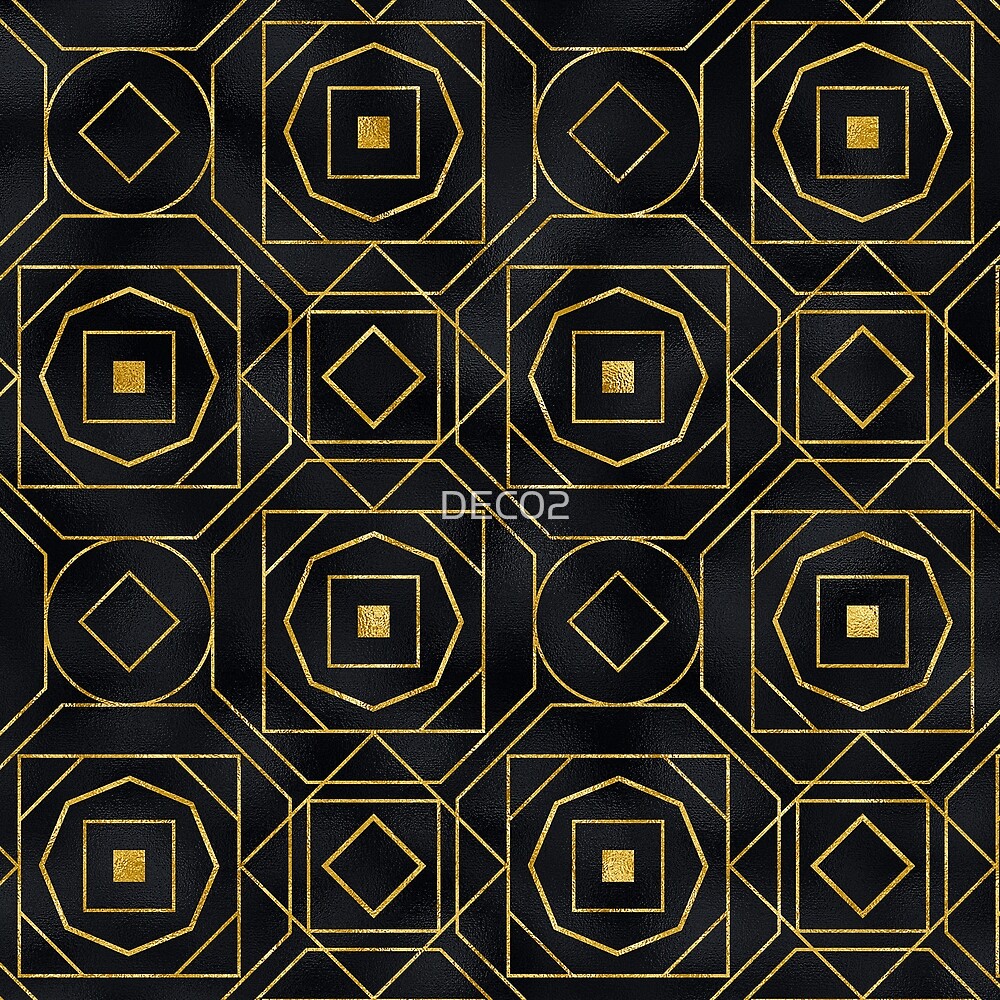 "Glamorous Art Deco Breathtaking Geometric (Faux) Glitzy Pattern" by ...