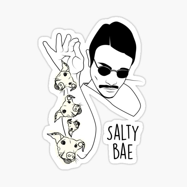 "Salty Bae" Sticker by saltyhound | Redbubble