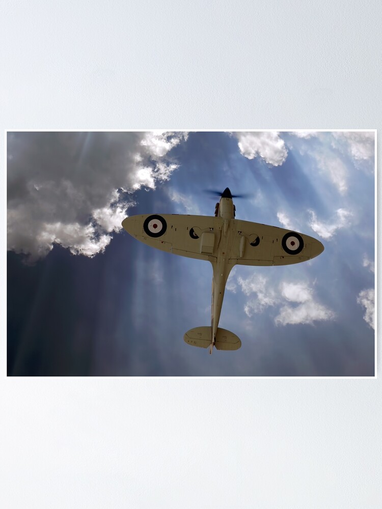 "Aces High - Spitfire Vertical Climb" Poster by SteveHClark | Redbubble
