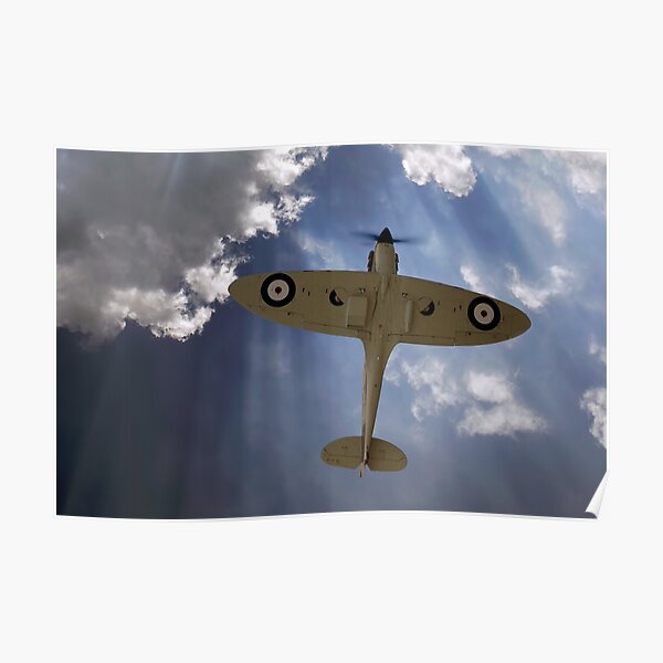 "Aces High - Spitfire Vertical Climb" Poster by SteveHClark | Redbubble