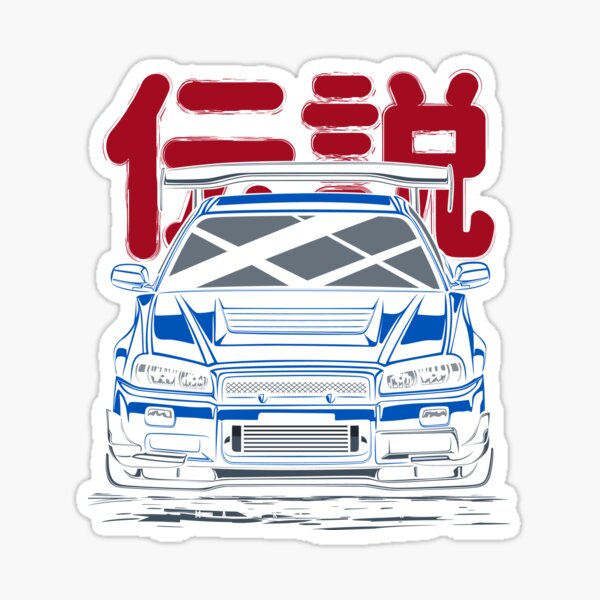 "Legend. Skyline GTR R34" Sticker for Sale by OlegMarkaryan | Redbubble