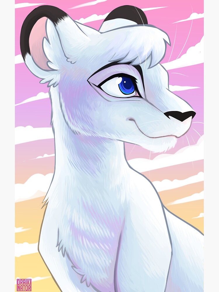 "Kimba Portrait" Sticker for Sale by Draikinator | Redbubble