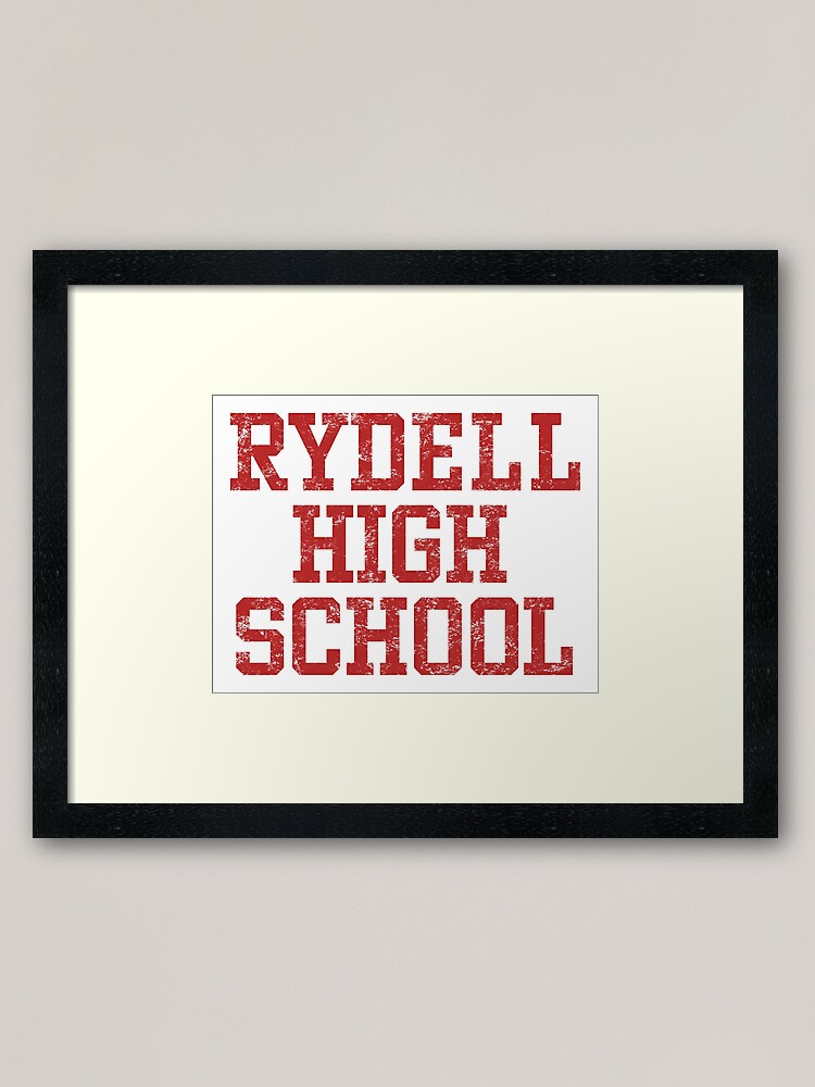 "Grease - Rydell High School Reverse" Framed Art Print by Purakushi ...
