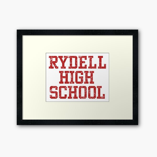 "Grease - Rydell High School Reverse" Framed Art Print by Purakushi ...