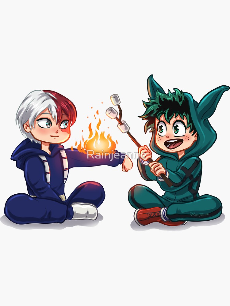 "Onesie Midoriya & Todoroki" Sticker for Sale by Rainjeanne | Redbubble