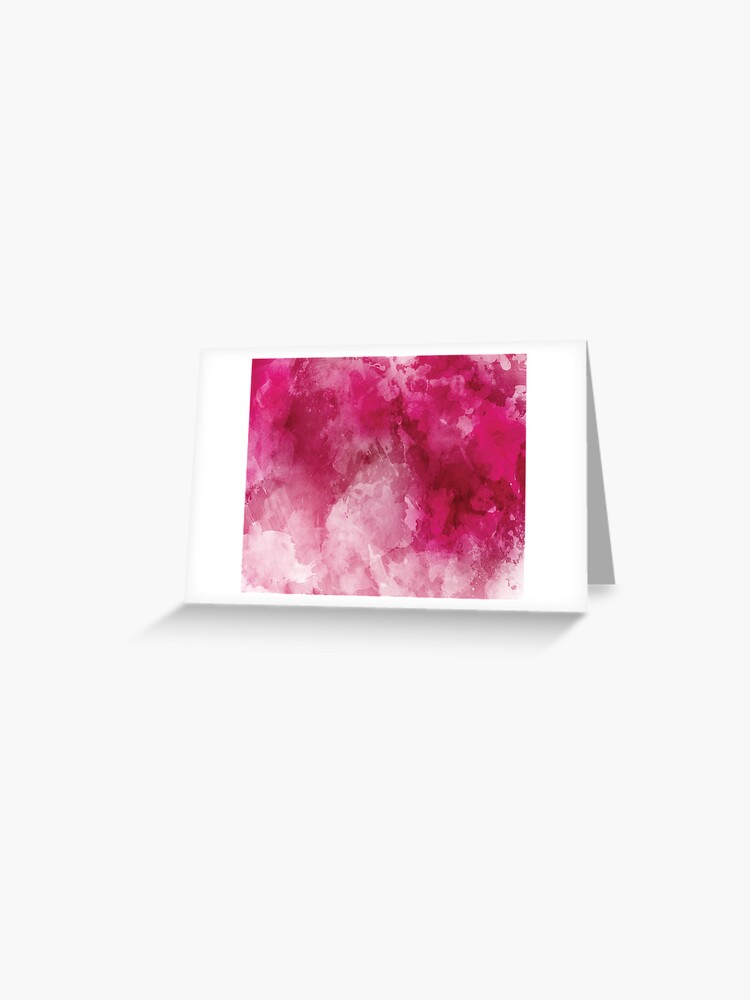 "Abstract Hot Pink Watercolor Background" Greeting Card for Sale by ...