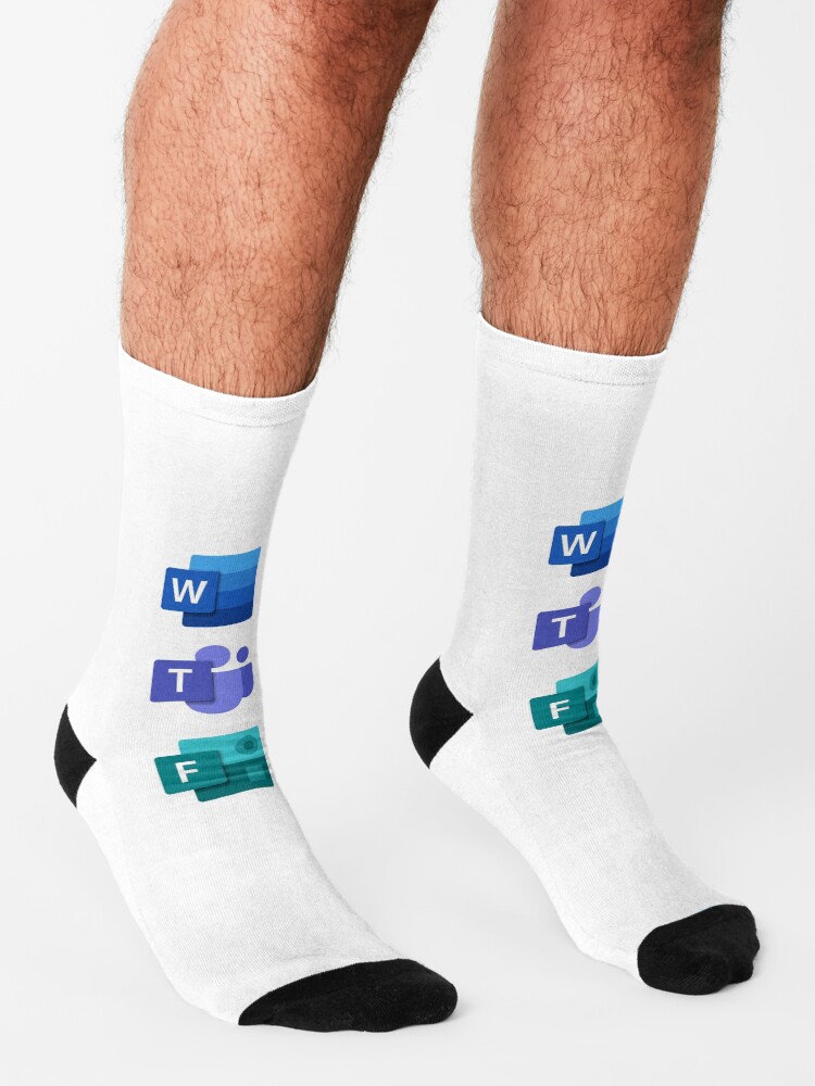 "WTF - Word, Teams, Forms" Socks for Sale by greg2k | Redbubble