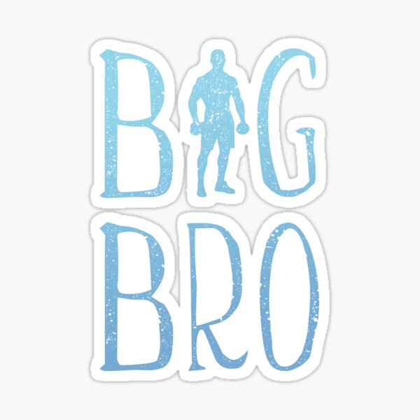"Cool Muscle Power Big Bro" Sticker for Sale by rebelartsgames | Redbubble