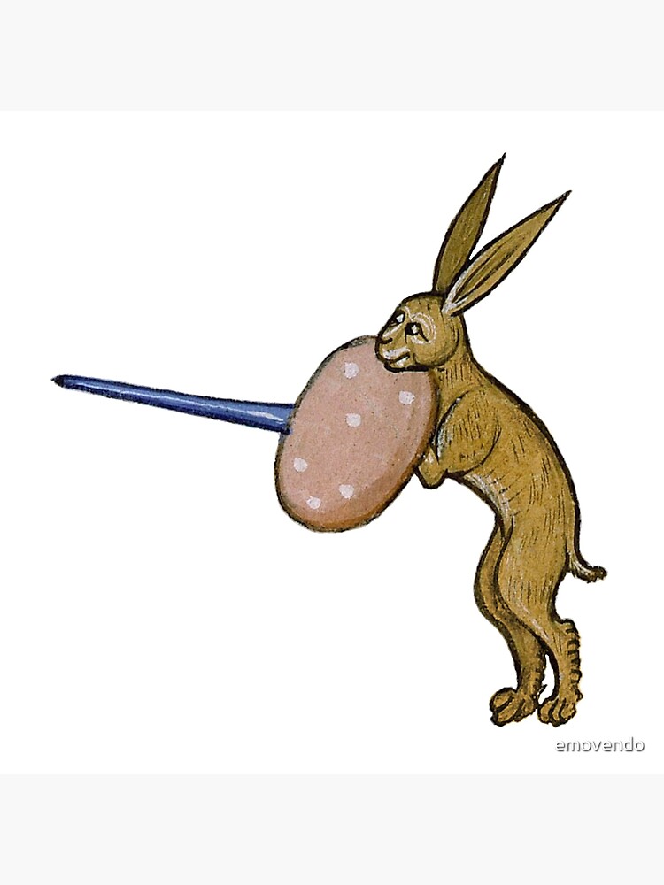 "Sword & Shield Bunny - Medieval Warrior Rabbit" Throw Pillow for Sale ...