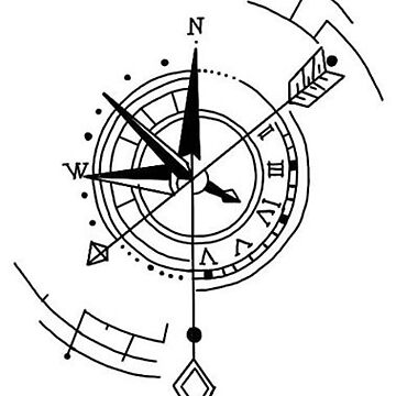 "Compass arrow" Sticker for Sale by amandine-mln | Redbubble