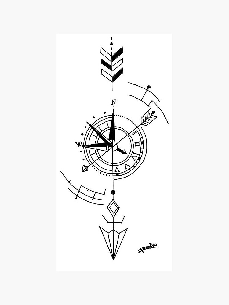 "Compass arrow" Sticker for Sale by amandine-mln | Redbubble