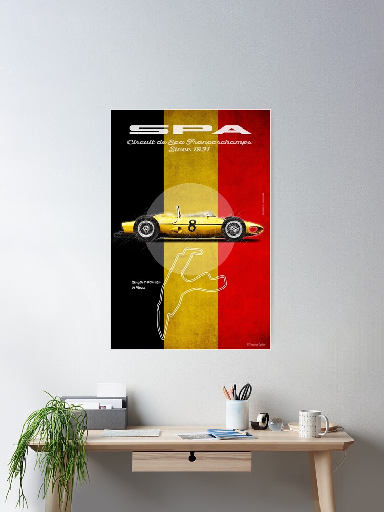 "Spa Racetrack Vintage" Poster by Theodor Decker | Redbubble