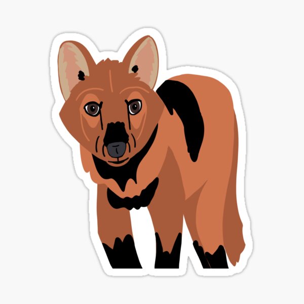 stickers illustration dog animals dogs canine furry wolves maned wolf ...