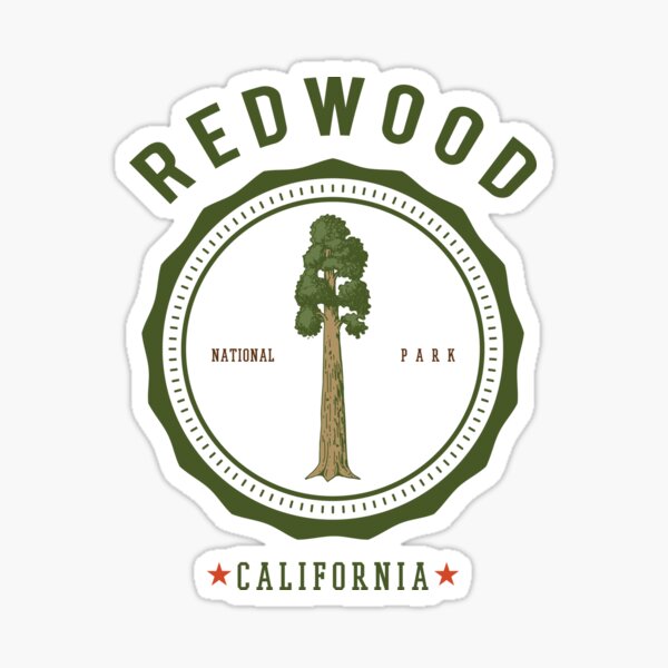 "Redwood National Park California Tree Giant Redwoods " Sticker by ...