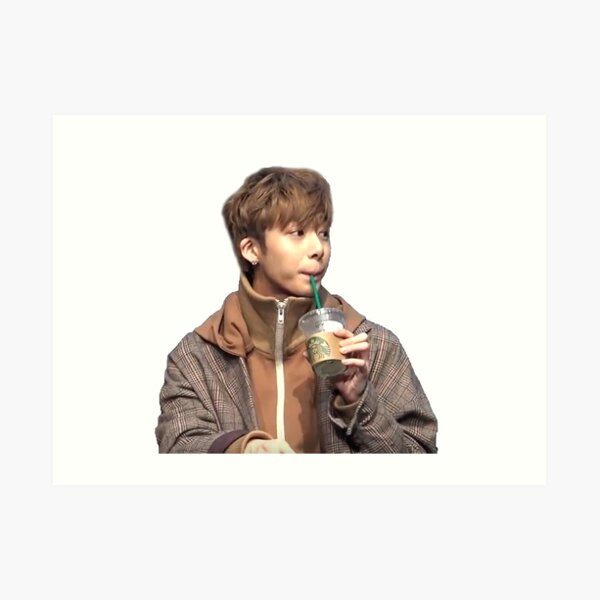 "monsta x hyungwon starbucks meme" Art Print by woollymonkey | Redbubble
