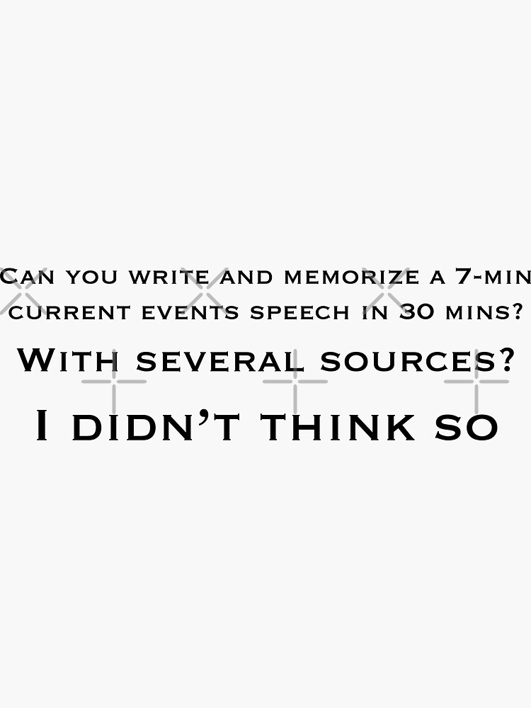 "Can You Extemp?" Sticker for Sale by debatethewayout | Redbubble