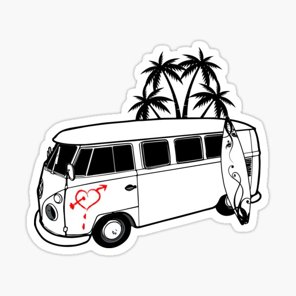 Vw Combi Stickers | Redbubble