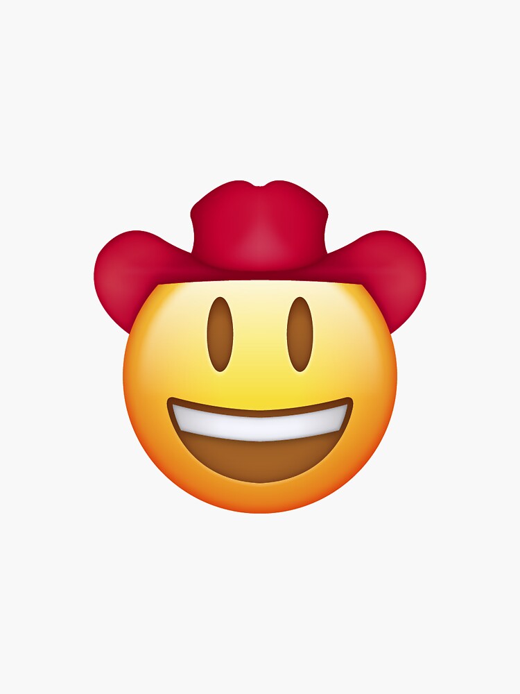 "Wisconsin Cowboy Emoji" Sticker for Sale by sabrinabrowne | Redbubble