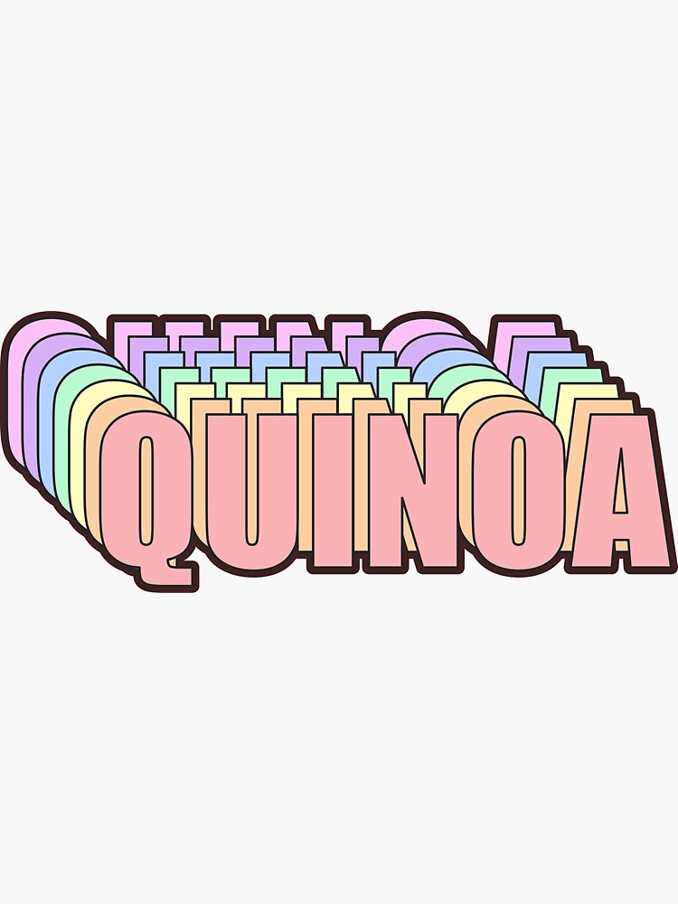 "Quinoa Retro Rainbow T Shirt Sticker" Sticker for Sale by Dan66 ...