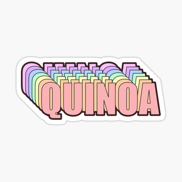 "Quinoa Retro Rainbow T Shirt Sticker" Sticker for Sale by Dan66 ...