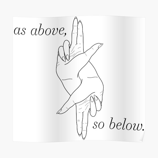 "As Above, So Below - Black" Poster by caomicc | Redbubble