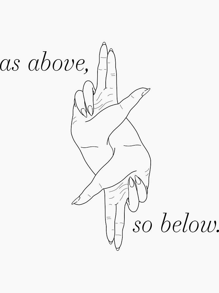 "As Above, So Below - Black" Sticker for Sale by caomicc | Redbubble