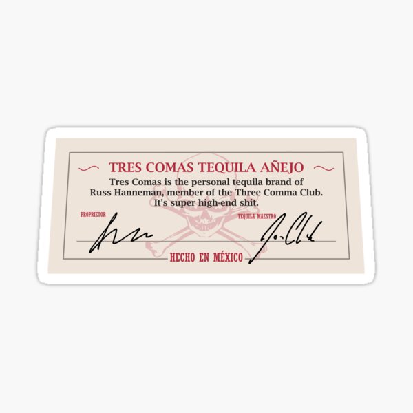 "Tres Comas ® Merchandise - Silicon Valley" Sticker by Halla-Merch ...