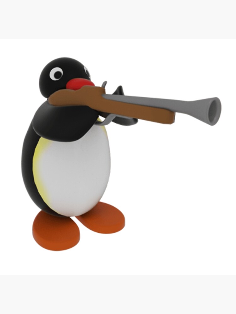 "Pingu with a gun" Photographic Print by Robin- | Redbubble