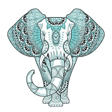 "Turquoise Elephant" Sticker for Sale by maryedenoa | Redbubble