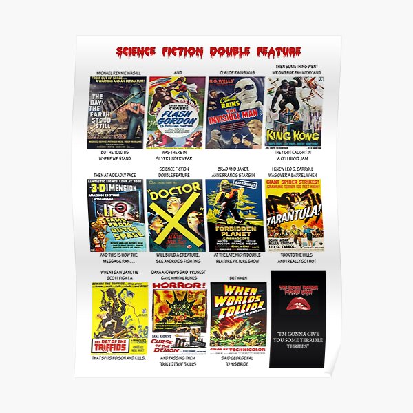 "RHPS Science Fiction Motion Picture" Poster by geekifyme | Redbubble