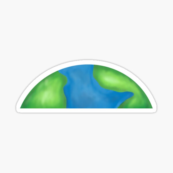 "half earth" Sticker by elaboraterug | Redbubble