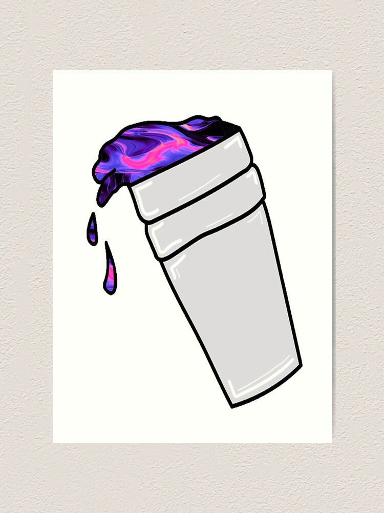 "Lean Double Cup Psychedelic Trippy Drip" Art Print by Turtlessss ...