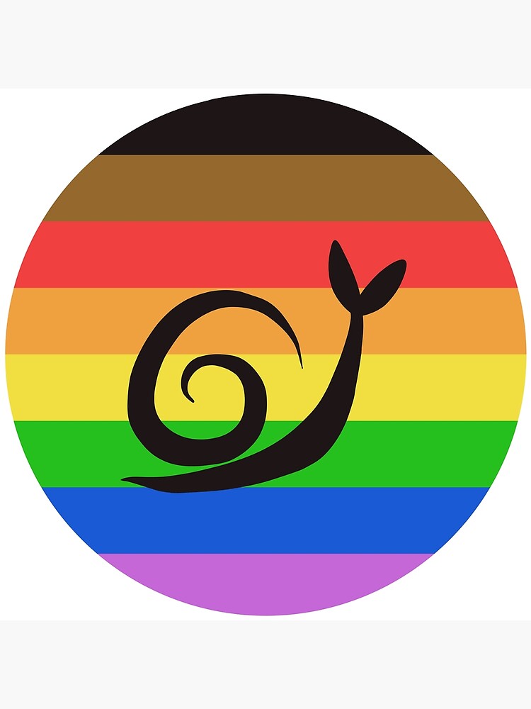 "POC-Inclusive LGBTQ+ Minimalist Pride Snail Rainbow Flag Logo ...