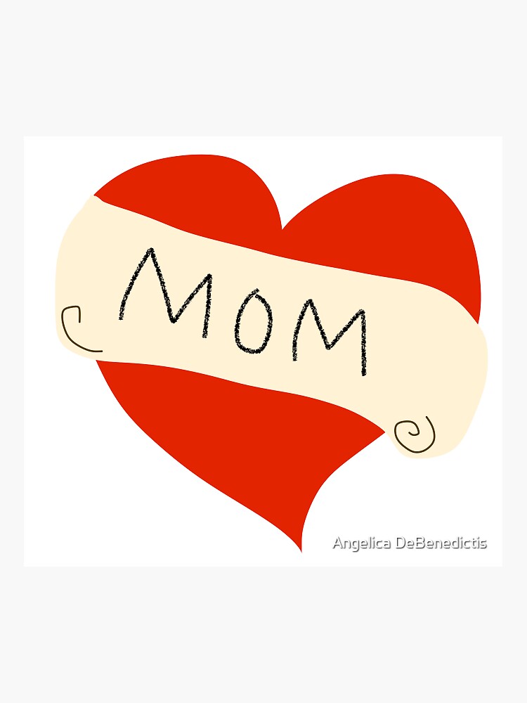 "Mom Heart Banner " Sticker by halseyxtroye | Redbubble