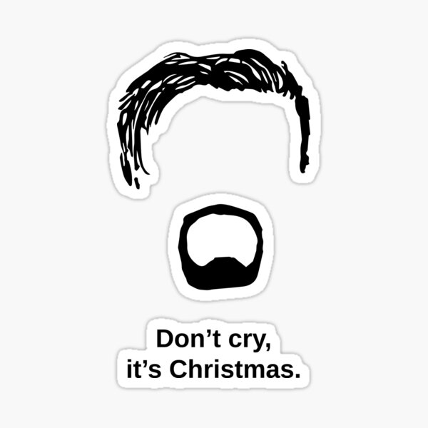 "David Brent - Don't cry it's Christmas" Sticker for Sale by ...