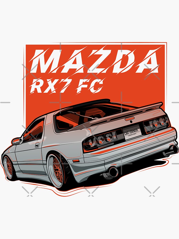 "Mazda RX7 FC3S - CarCorner" Sticker for Sale by Car-Corner | Redbubble