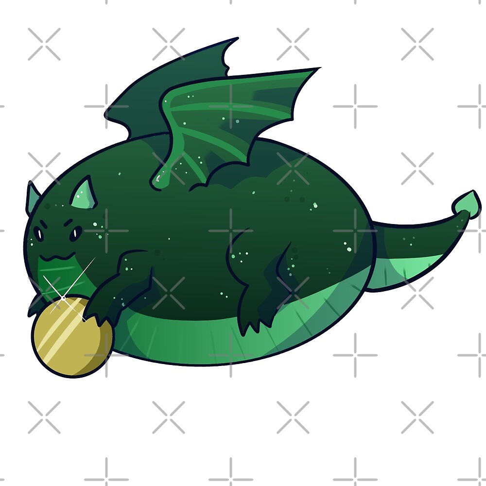 "Cute fat cartoon dragon" by synubus | Redbubble