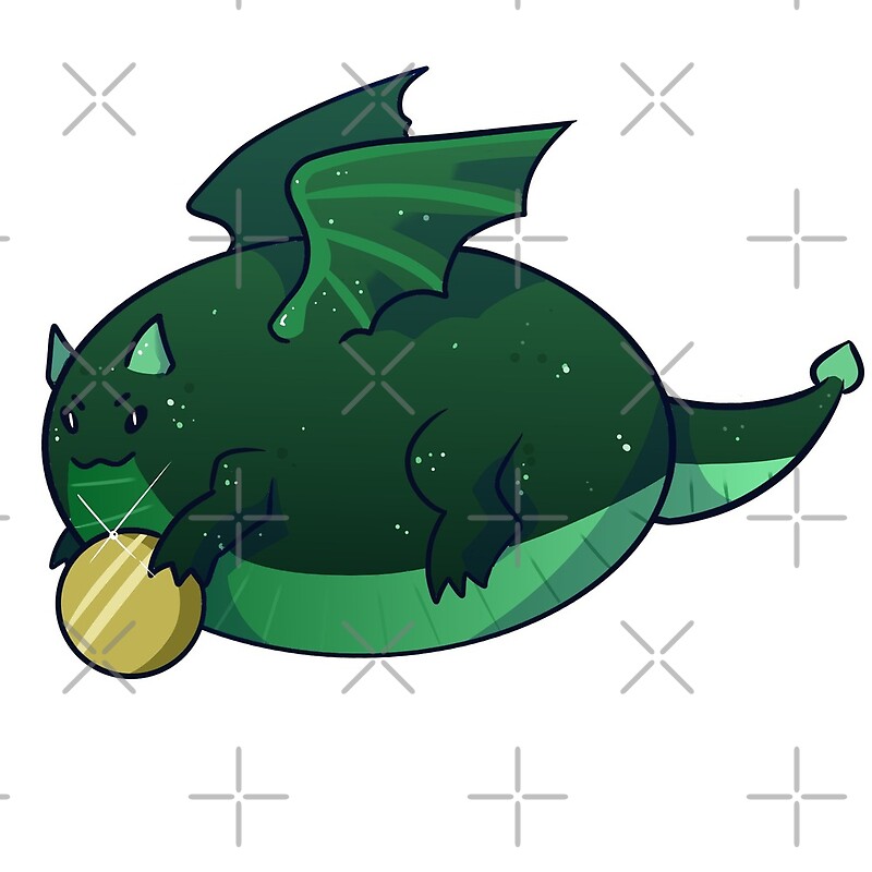 "Cute fat cartoon dragon" by synubus | Redbubble