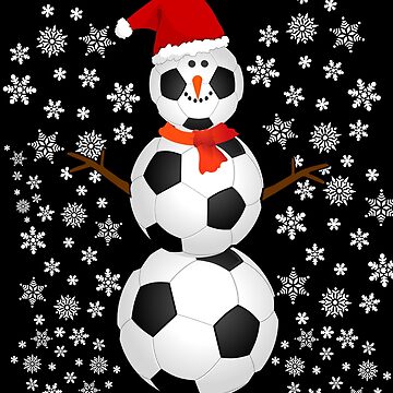 "Soccer Snowman Christmas" Sticker for Sale by cimibaka25 | Redbubble