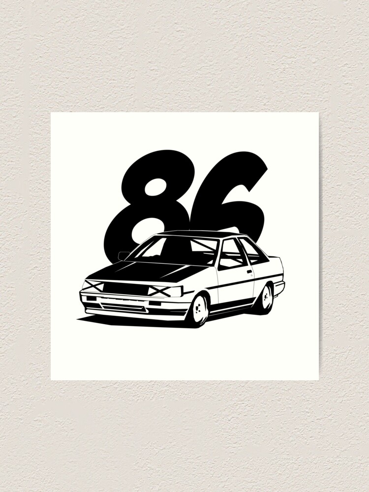 "AE86 LEVIN Coupe" Art Print for Sale by Sebke | Redbubble