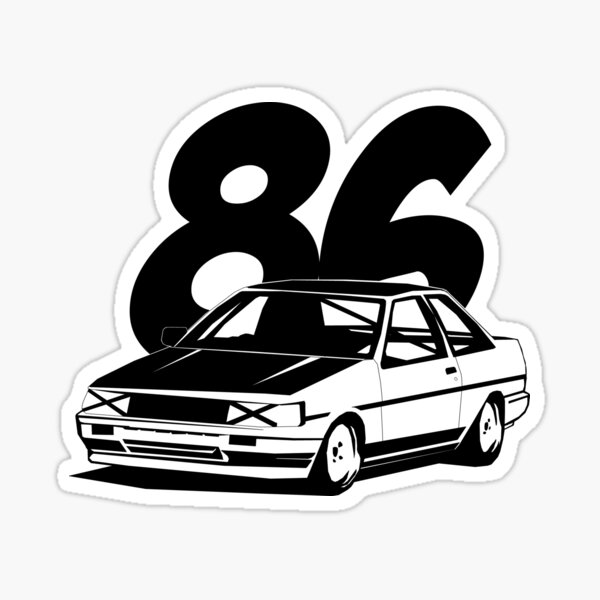 "AE86 LEVIN Coupe" Sticker for Sale by Sebke | Redbubble