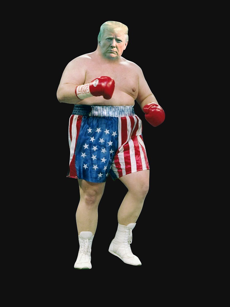 Boxing Political Cartoon Trump